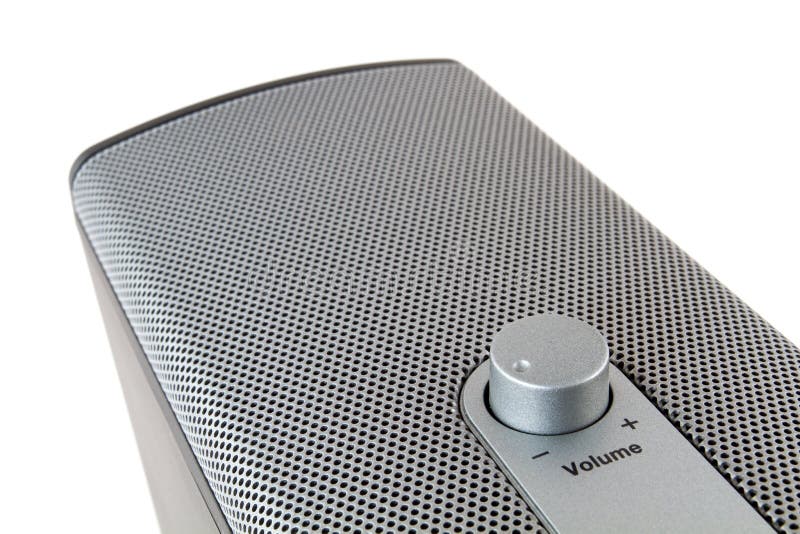 Ludspeaker Mesh with Volume Control Stock Image - Image of mesh, metal ...