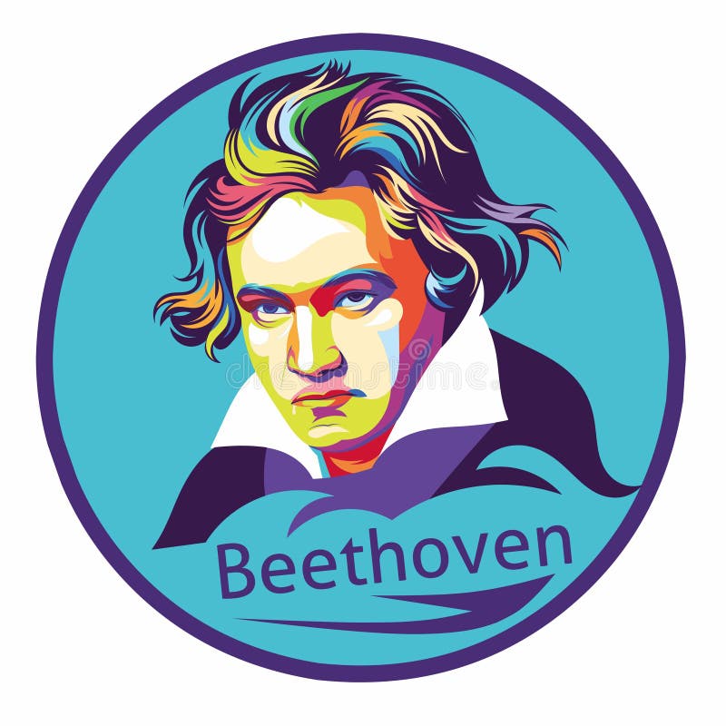 Ludwig Van Beethoven Vector Portrait Stock Illustrations – 23 Ludwig ...
