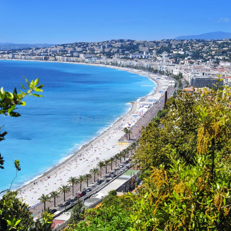 Luftaufnahme Von Nizza, Frankreich Stockbild - Bild von strand ...