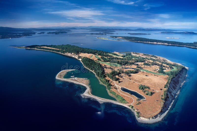 Luftbild Von James Island, Golf-Inseln Herein BC, Kanada Stockbild ...