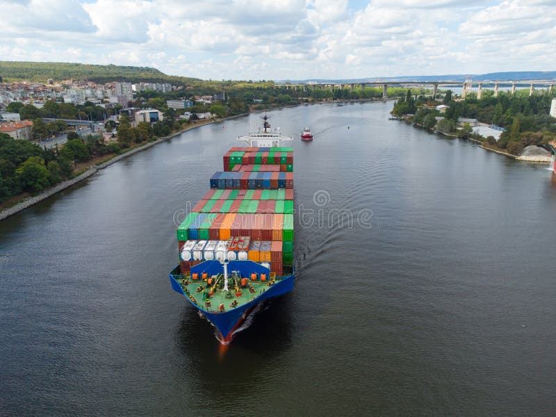 Luftfahrt-Containerschiff Logistik Import Schiffs- Oder ...