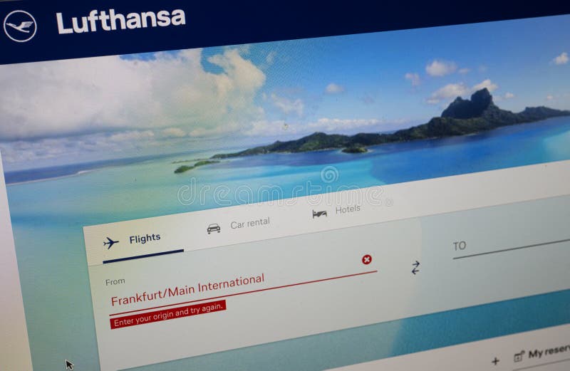Lufthansa Airlines Web Site Editorial Stock Image - Image of ...