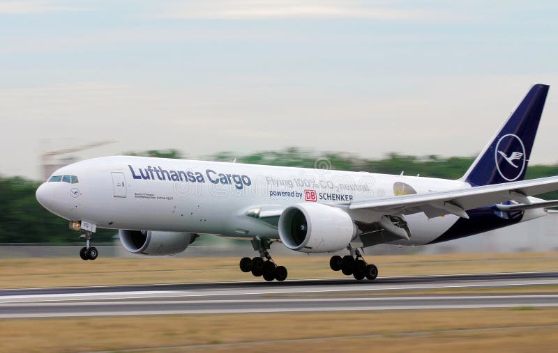 Lufthansa Cargo editorial image. Image of vehicle, frankfurt - 323790075