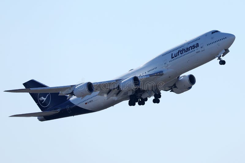 Lufthansa Boeing 747 Plane Taking Off from Airport Editorial Photo ...
