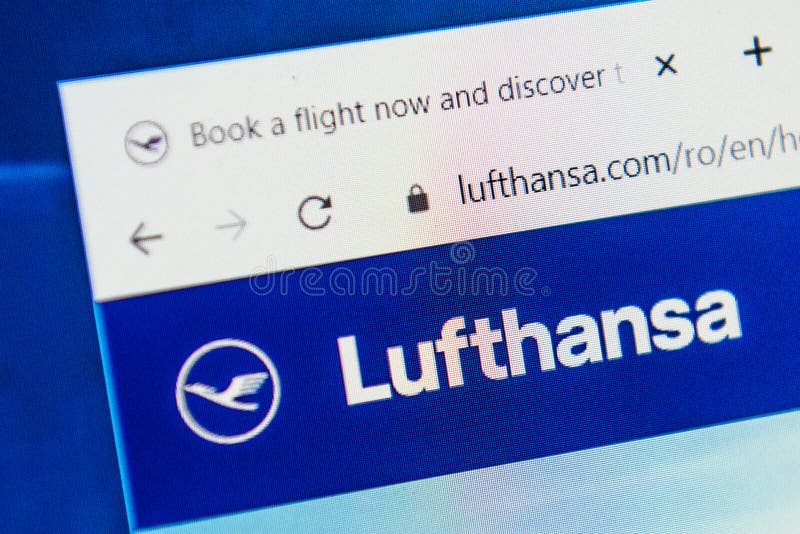 Lufthansa Web Site. Selective Focus. Editorial Photography - Image of ...