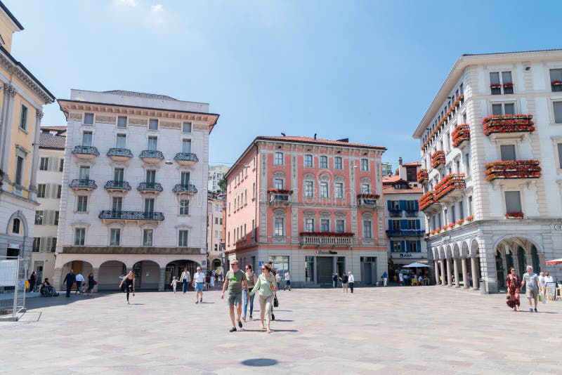 View of Piazza Riforma Square Editorial Photography - Image of tourists ...
