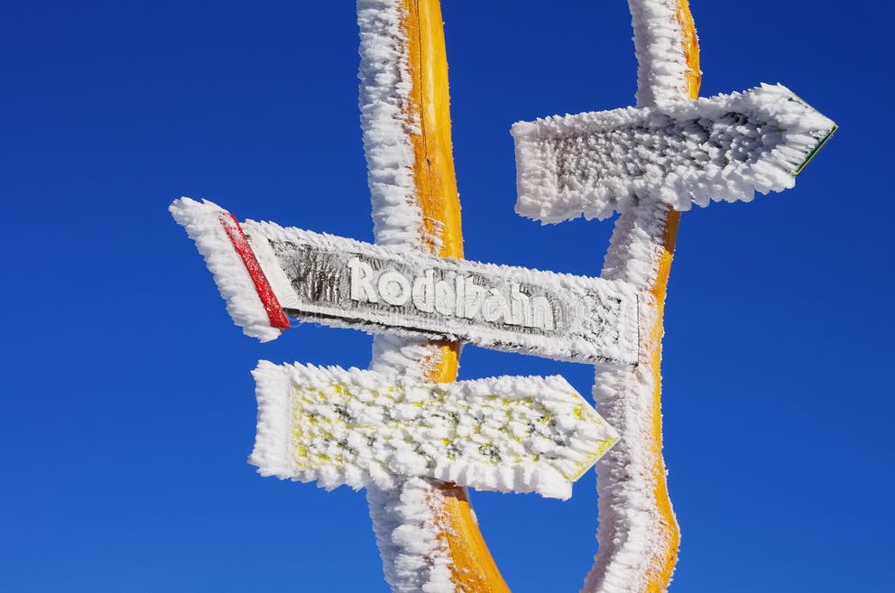 Luge run sign stock image. Image of guidepost, wood, white - 28202707
