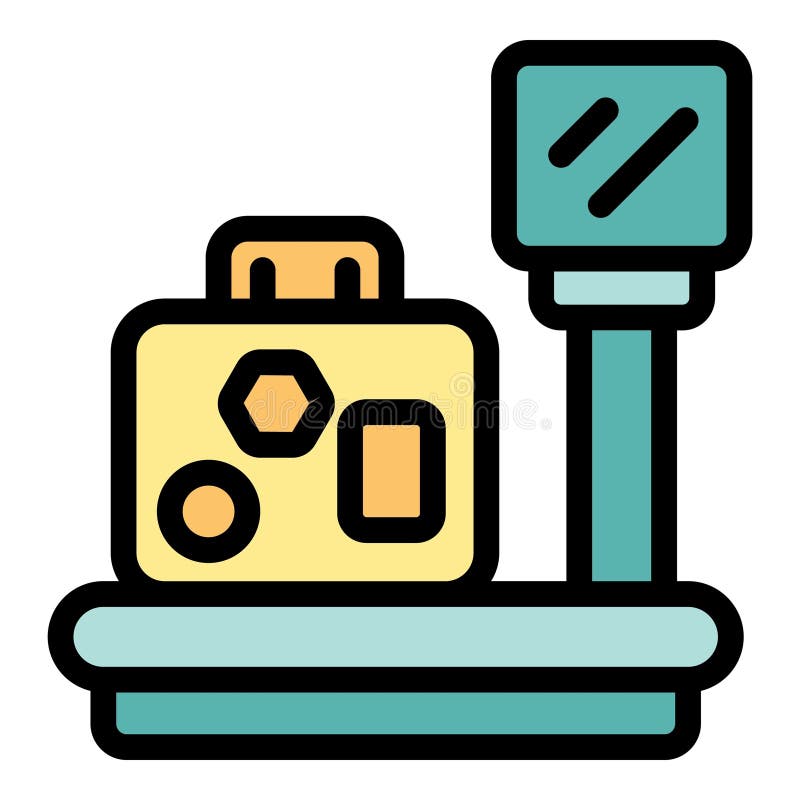 Luggage Being Scanned by Airport Security Scanner Icon Stock Vector ...