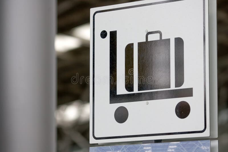 Luggage cart sign stock photo. Image of simple, equipment - 8687416
