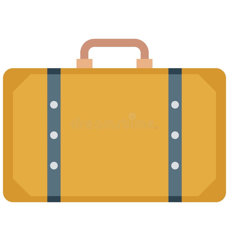 Luggage Color Vector Isolated Icon Editable Stock Vector - Illustration ...