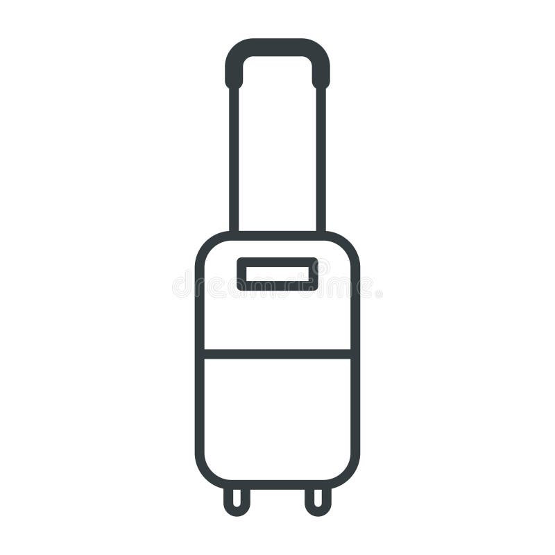 Luggage Icon Set. Vector Illustration of Thin Line Icons for Travel ...