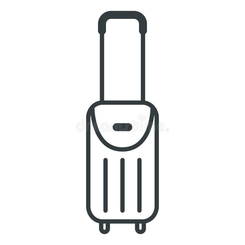 Luggage Icon Set. Vector Illustration of Thin Line Icons for Travel ...
