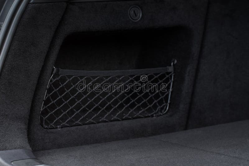 The Luggage Net Inside Modern Car Trunk Stock Photo - Image of outdoor ...