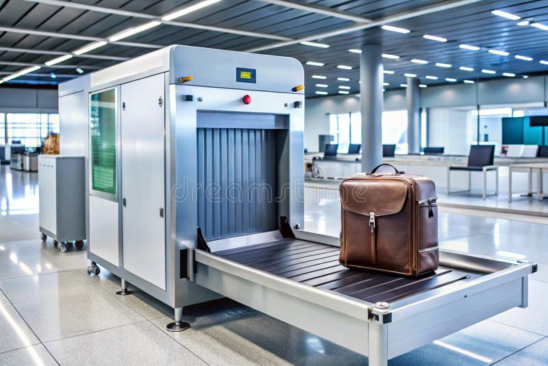 Luggage X-ray Scanner at Airport Security Stock Illustration ...
