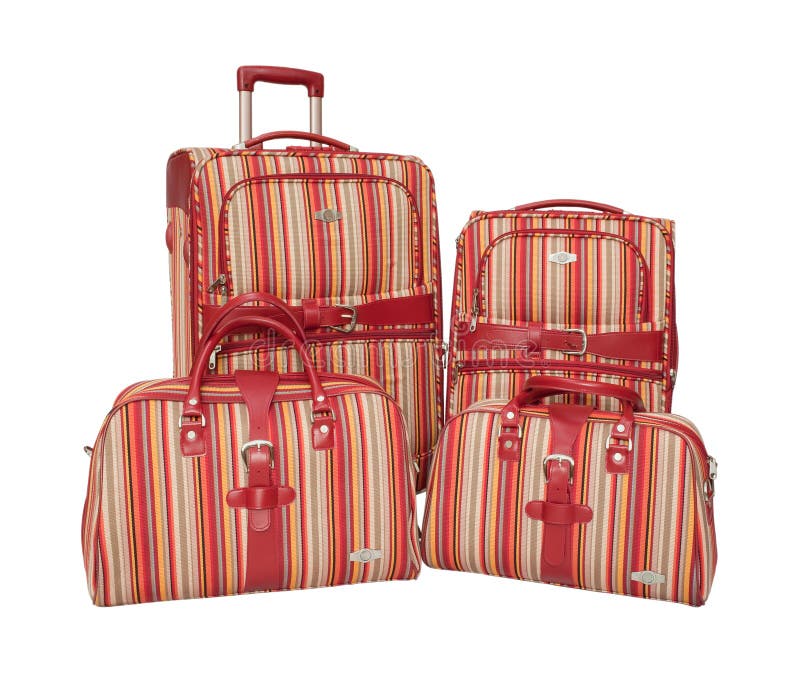 Luggage set with bags. stock image. Image of travel, suitcase - 15624295