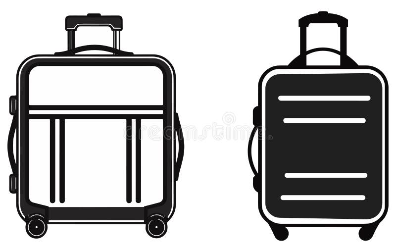 Luggage Silhouette, Suitcase Icon. Travel Baggage Vector Icon Stock ...