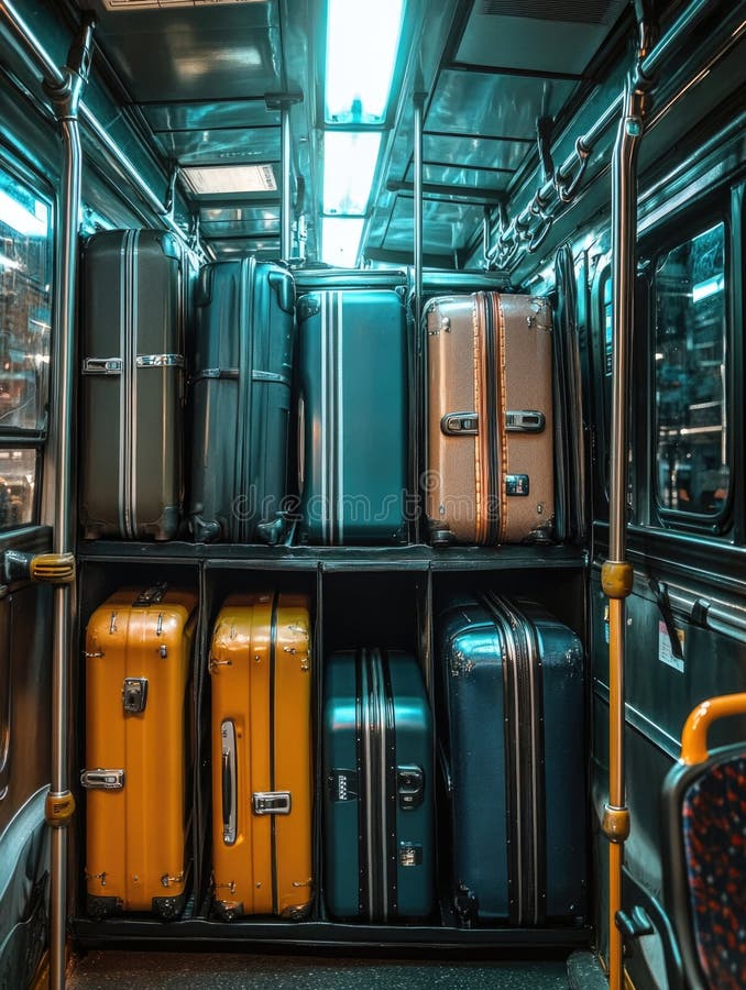 Luggage Storage on Bus stock image. Image of carrier - 362887335