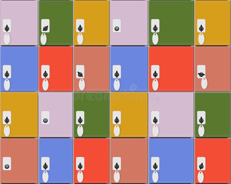 The Luggage Storage Seamless Pattern Stock Vector - Illustration of ...