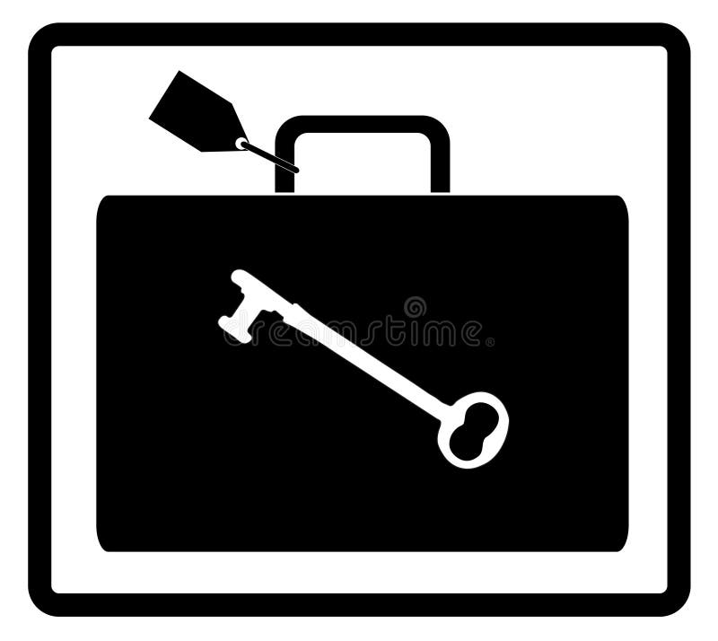Luggage with tag and lock stock vector. Illustration of lock - 5793992