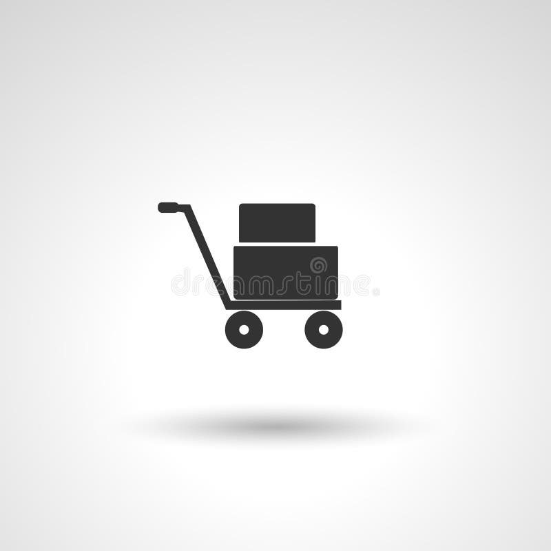 Luggage Trolley Sign. Trolley Isolated Simple Icon Stock Vector ...