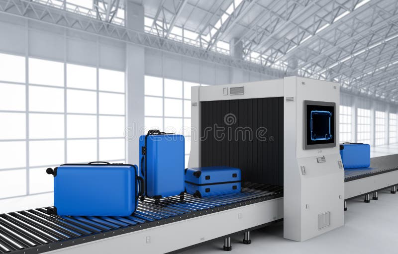 Luggages scan machine stock image. Image of screen, system - 147922025