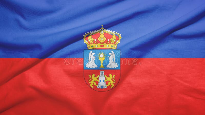 Lugo Province of Spain Flag Stock Illustration - Illustration of ripple ...