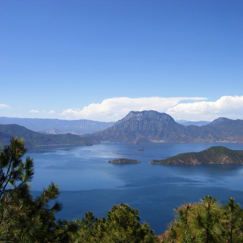 Lugu lake stock photo. Image of countryside, green, national - 30658014