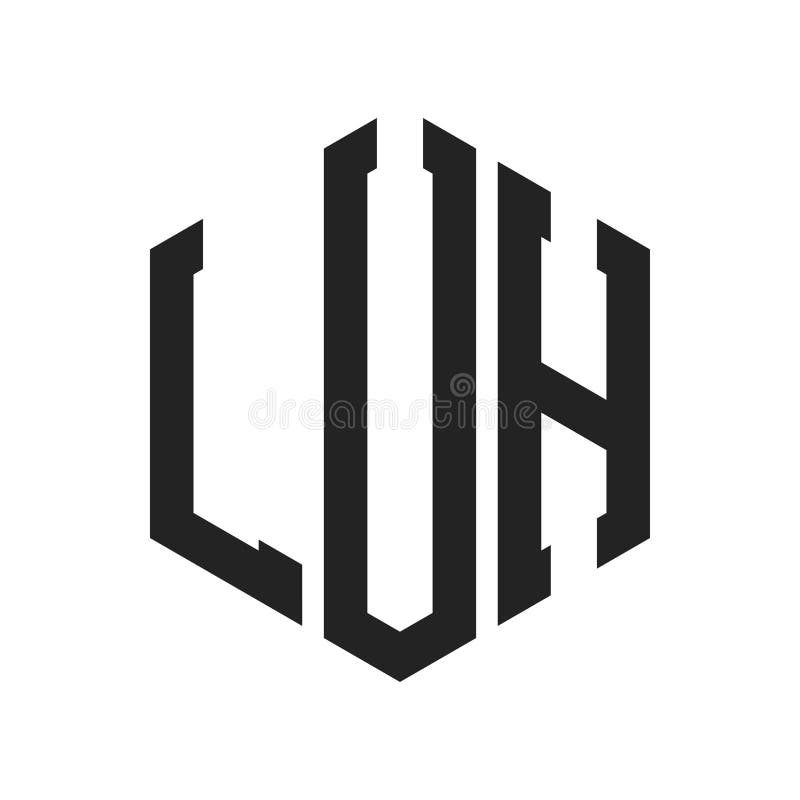 LUH Logo Design. Initial Letter LUH Monogram Logo Using Hexagon Shape ...