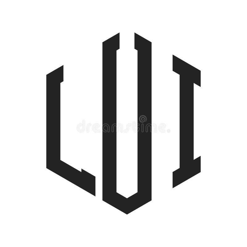 LUI Logo Design. Initial Letter LUI Monogram Logo Using Hexagon Shape ...