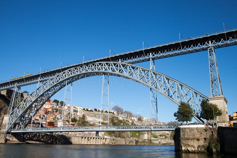 Luis Bridge in Porto, Portugal. Stock Image - Image of bridge, european ...