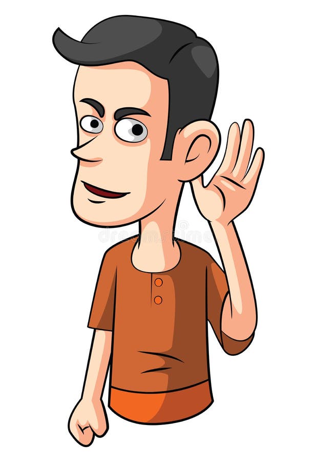 Luister iets af vector illustratie. Illustration of mens - 47880168