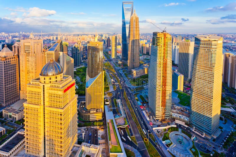 Lujiazui Financial Center stock photo. Image of highway - 22477418