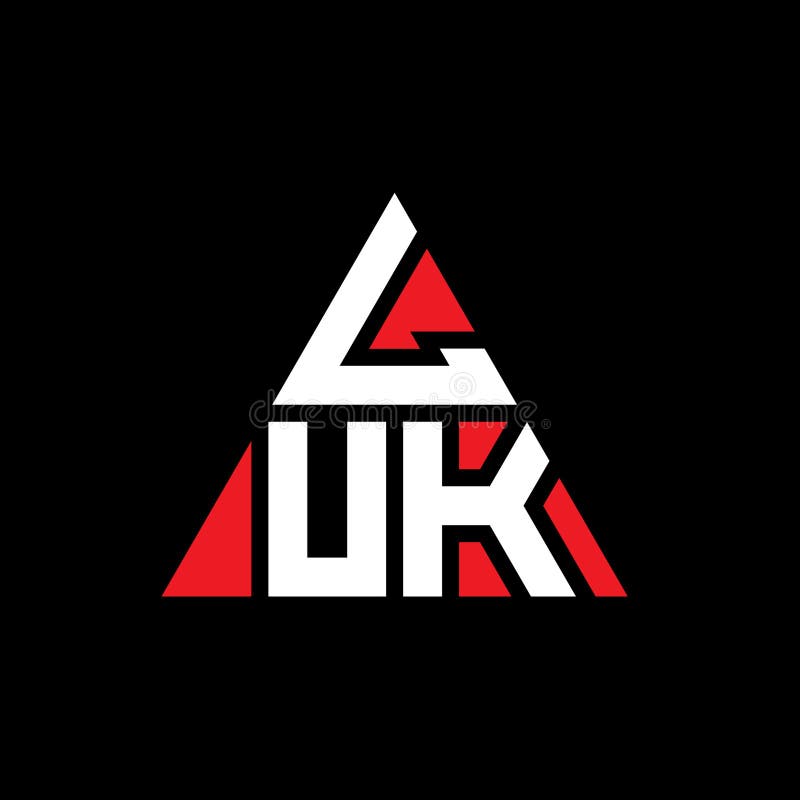 LUK Triangle Letter Logo Design with Triangle Shape. LUK Triangle Logo ...