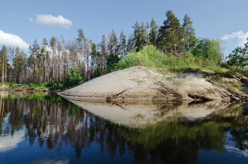 Lukh river (Russia) stock photo. Image of silence, leaf - 31809638