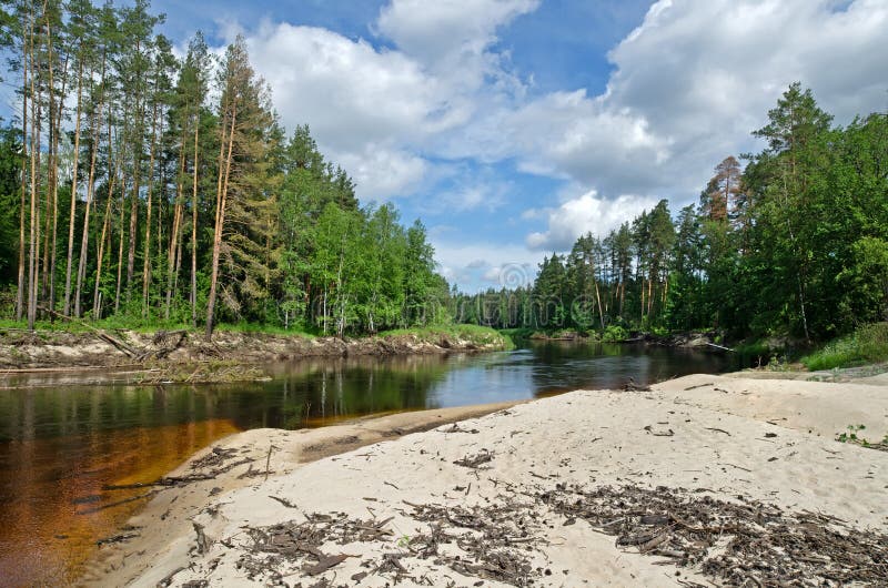 Lukh river (Russia) stock image. Image of sand, landscape - 35515215