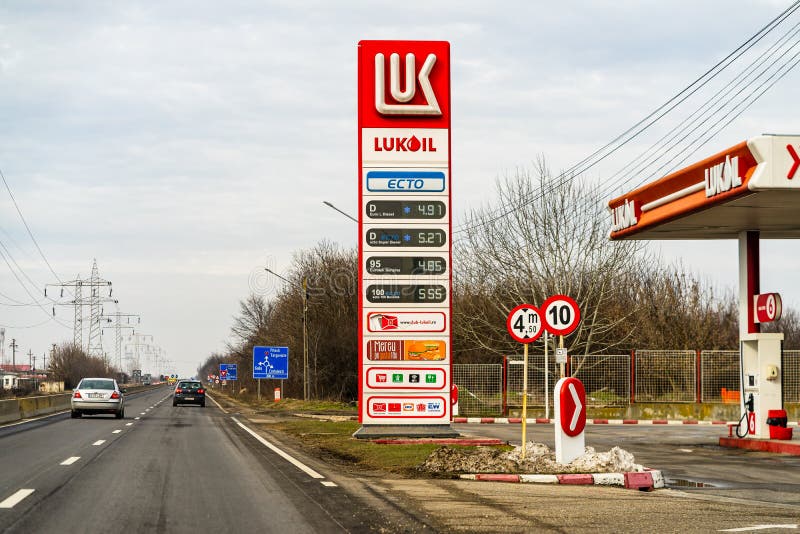 Lukoil gas station editorial photography. Image of cars - 35762467