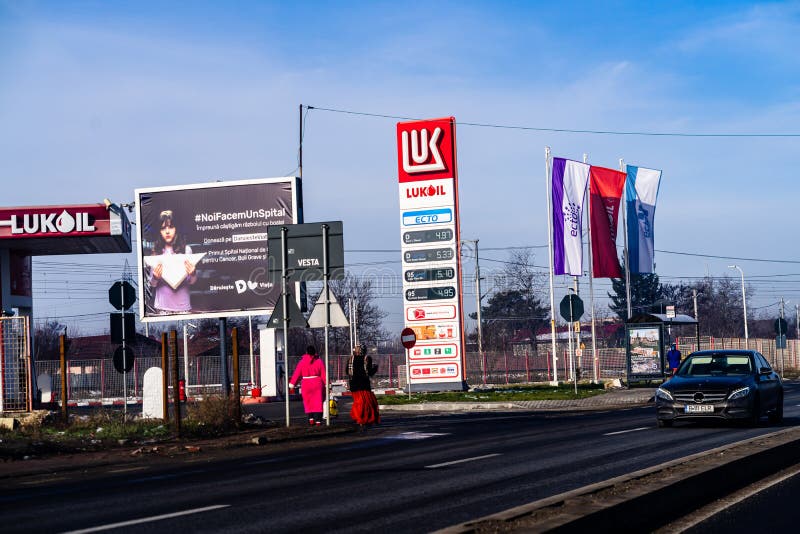 Lukoil gas station editorial photography. Image of cars - 35762467