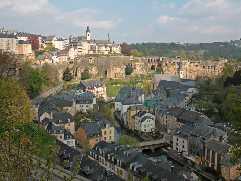 Luksemburg miasta panorama obraz stock. Obraz złożonej z stary - 31819497