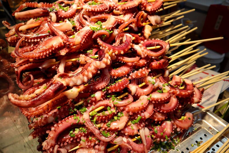 Lulas Frescas Grelhadas Como Bbq Foto de Stock - Imagem de curso ...