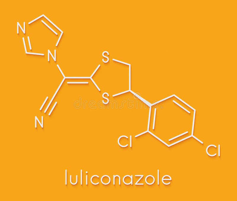 Luliconazole Antifungal Drug Molecule. Skeletal Formula. Stock Vector ...