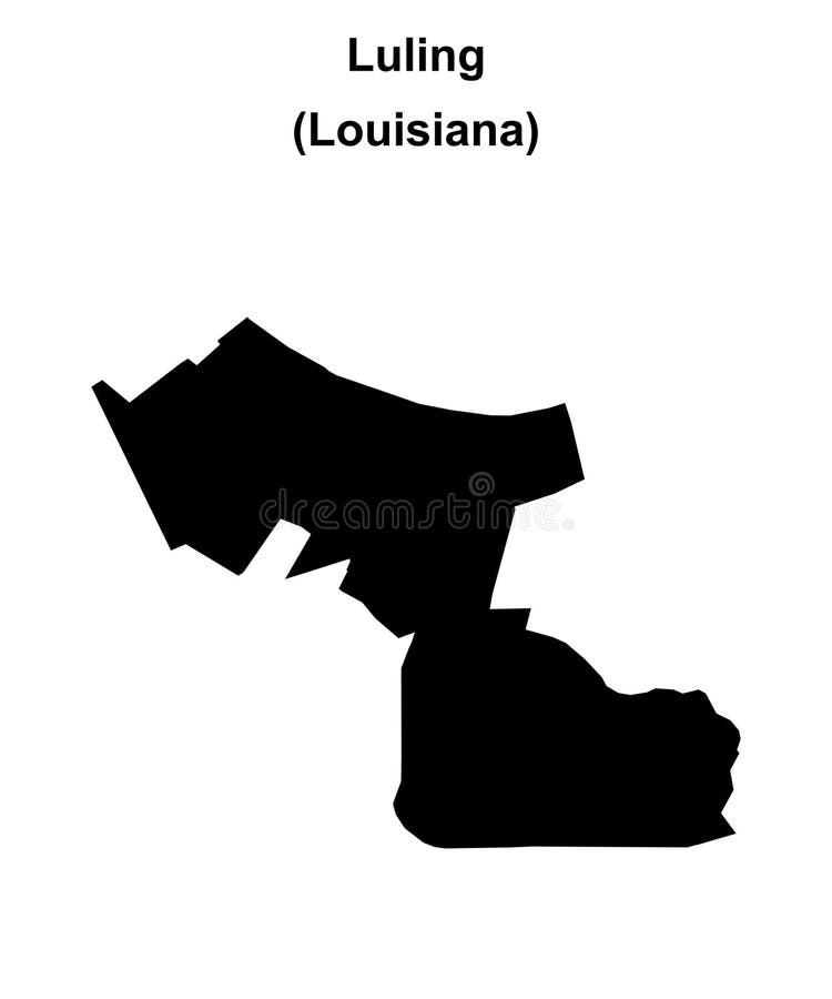 Luling outline map stock illustration. Illustration of city - 357331891