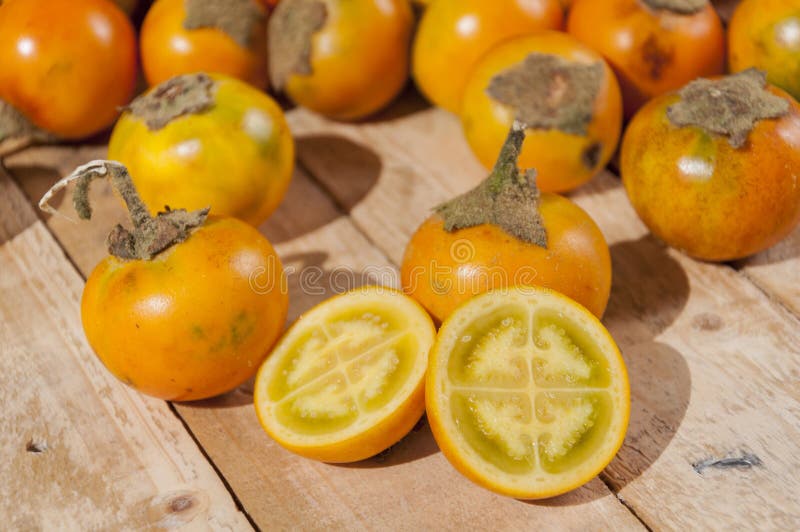 Lulo stock photo. Image of mature, lulo, sweet, basket - 75503186