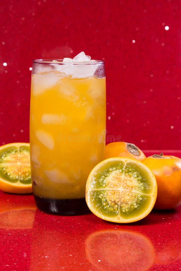 Lulo Delicious Juice Red Background Stock Photos - Free & Royalty-Free ...