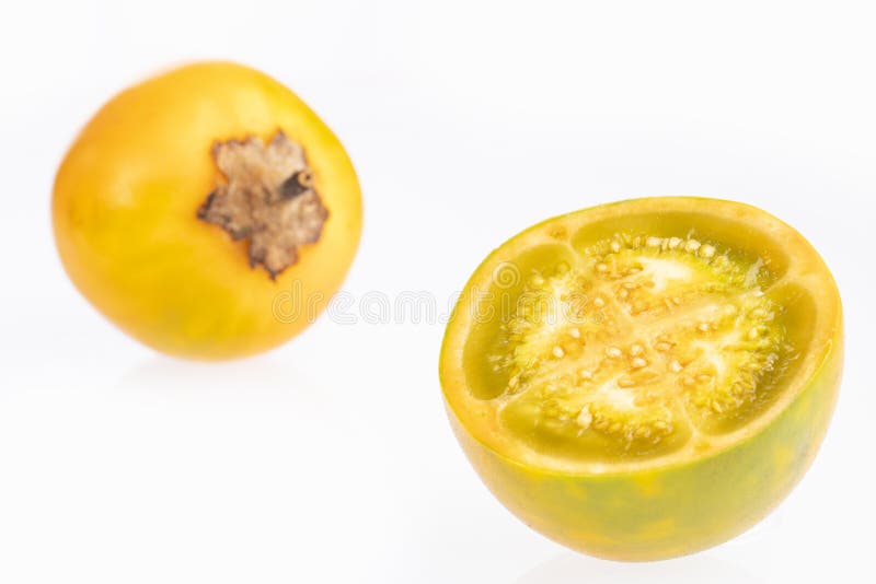 Typical Colombian Tropical Exotic Fruit Called Lulo Solanum Quitoense ...