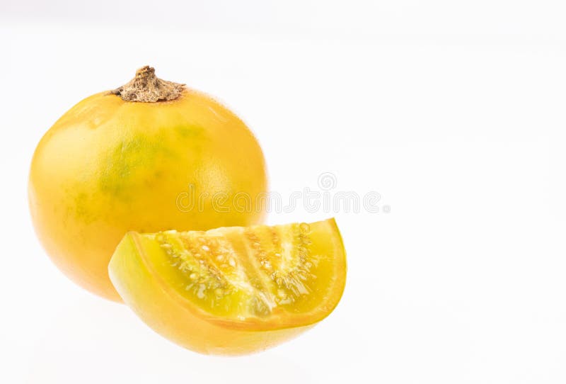 Typical Colombian Tropical Exotic Fruit Called Lulo Solanum Quitoense ...