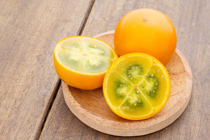 Lulo Tropical Fruit Solanum Quitoense Stock Image - Image of tropical ...