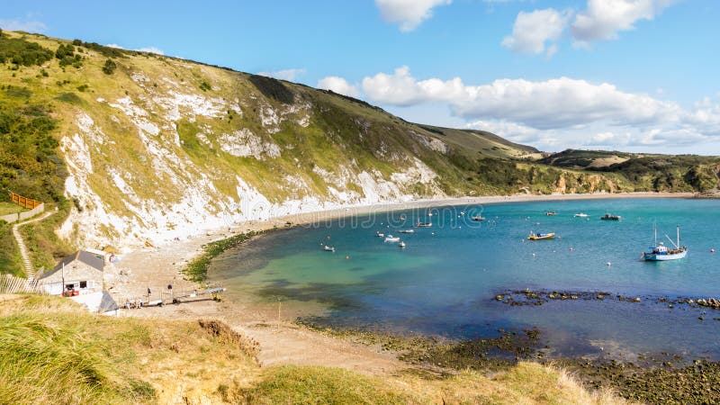Pontoon at Lulworth Cove, Dorset, UK Editorial Photo - Image of pebble ...