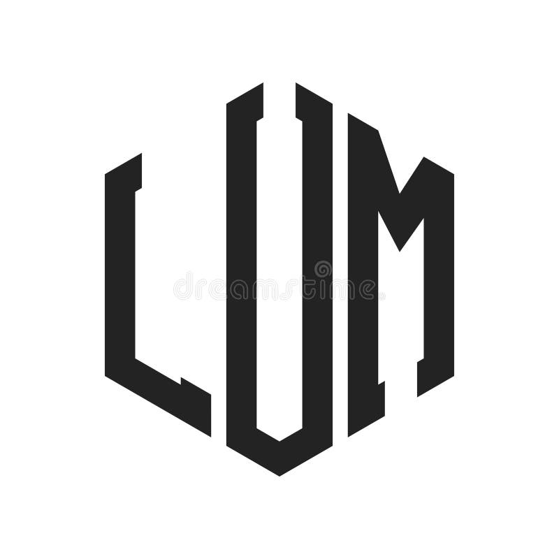 LUM Logo Design. Initial Letter LUM Monogram Logo Using Hexagon Shape ...
