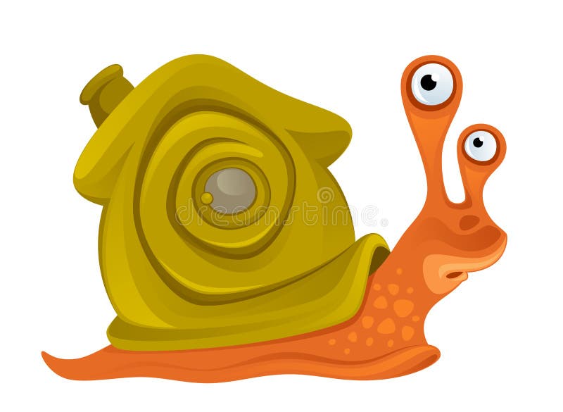 Lumaca divertente illustrazione vettoriale. Illustrazione di ...