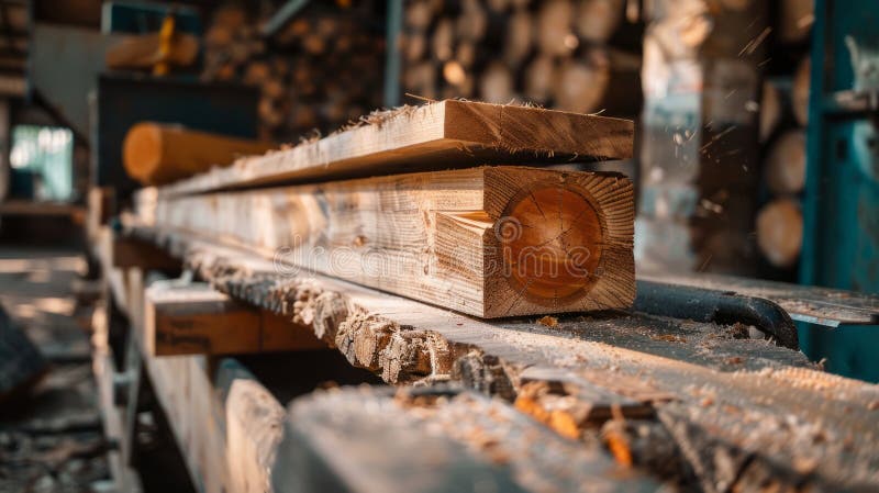 Lumber Being Cut at Sawmill Stock Photo - Image of lumber, tool: 312202414